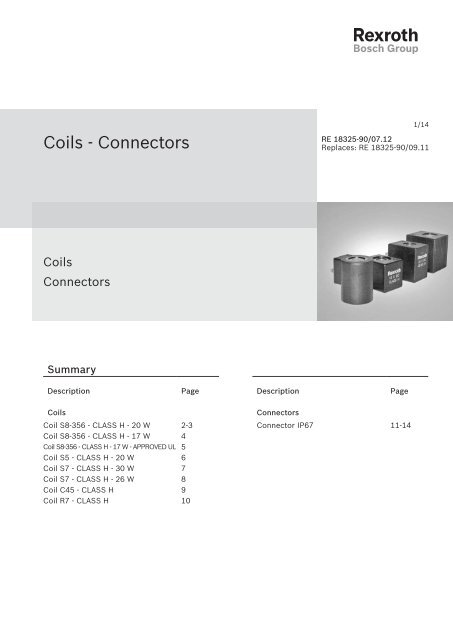 Coils - Connectors - Bosch Rexroth Oil Control
