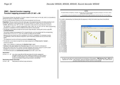 Page 32 Decoder MX620, MX