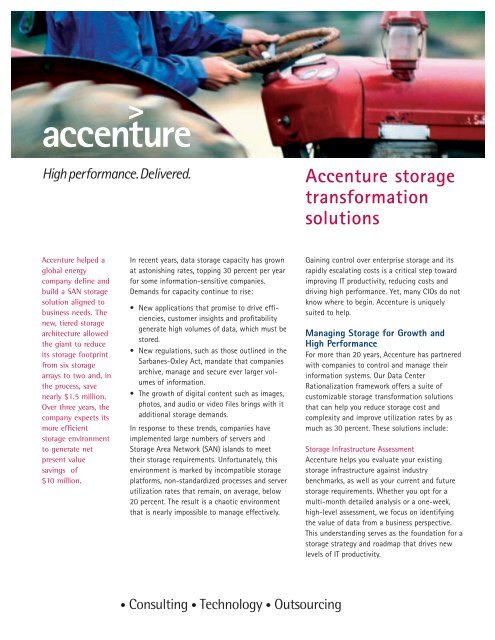 Accenture storage transformation solutions
