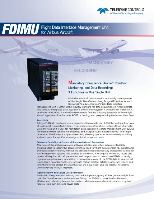 FDIMU Data - Teledyne Controls