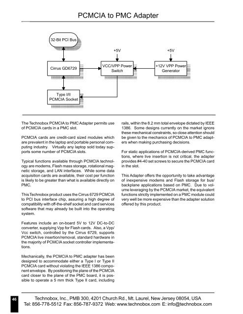 PCMCIA to PMC Adapter - Technobox, Inc.