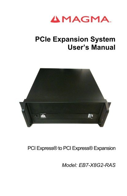 PCIe Expansion System User's Manual - Magma