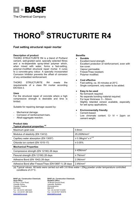 THORO SET 45 - BASF Construction Chemicals