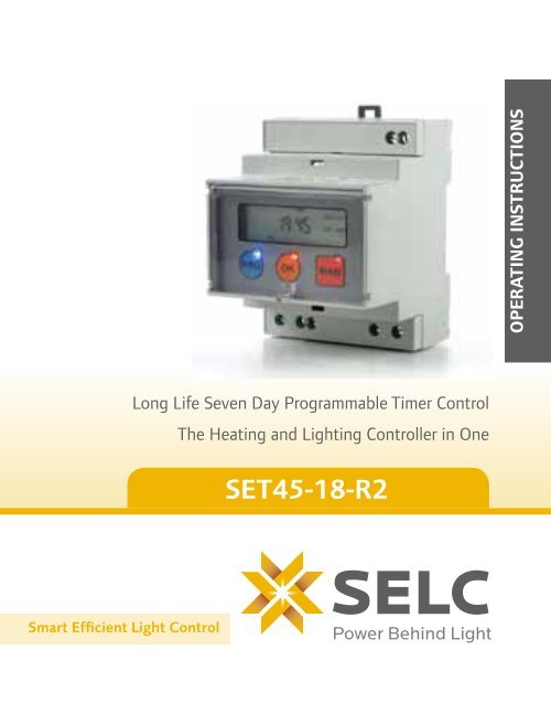 Operating Instructions For Set 45-18-R2 - SELC