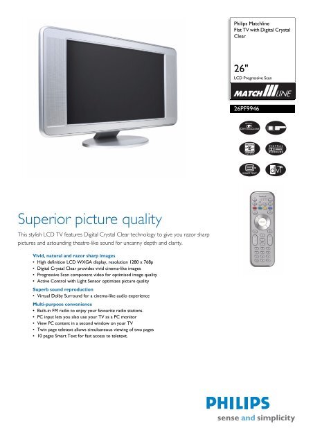 Bitte G Tastsinn philips 26pf9946 12 Produktiv Wagen eingeben