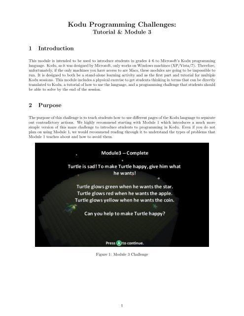 Kodu Programming Challenges: