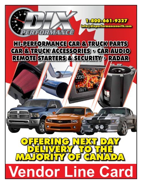 Vendor Line Card - Dix Performance