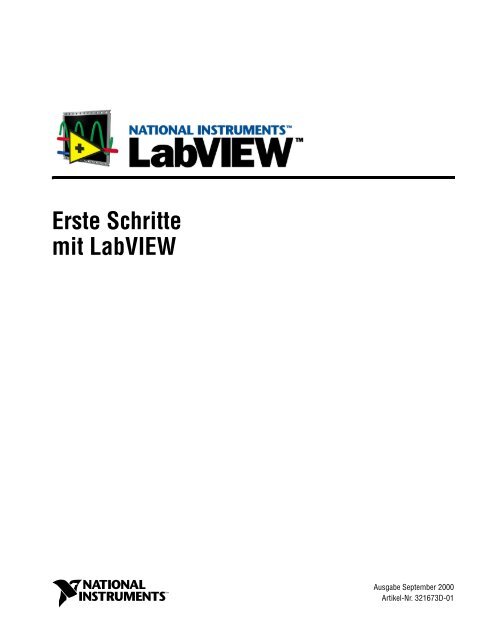 Erste Schritte mit LabVIEW Erste Schritte mit LabVIEW
