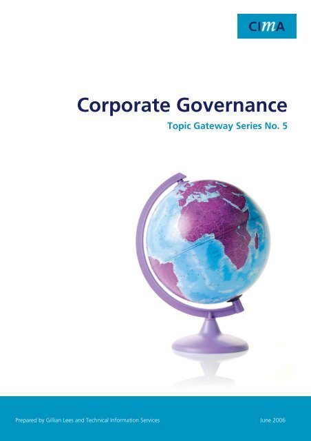 Corporate Governance, Topic Gateway Series No. 5 - CIMA