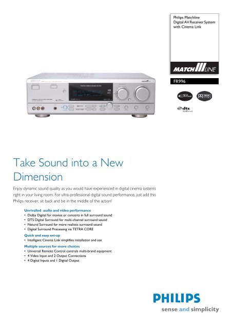 FR996/00S Philips Digital AV Receiver System with Cinema Link