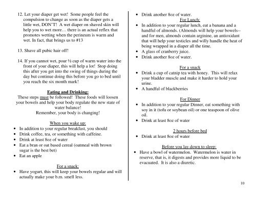 12. Let your diaper get w