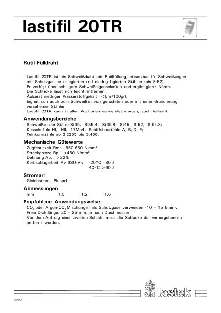 W0612 lastifil 20TR Rutil