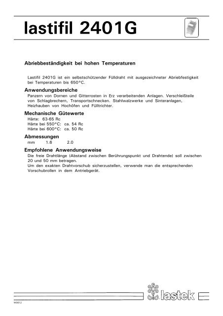 W0612 lastifil 2401G Abri