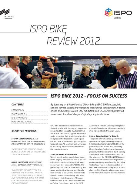 ISPO BIKE 2012 – FOcuS On SuccESS
