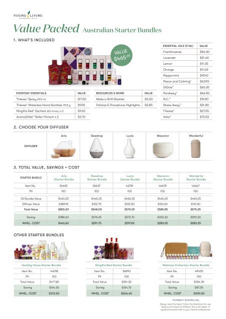 Value Packed Starter Bundle AUS | Digital Library | Young Living