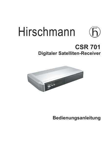 CSR 701 Digitaler Satelliten-Receiver ... - AustriaSat