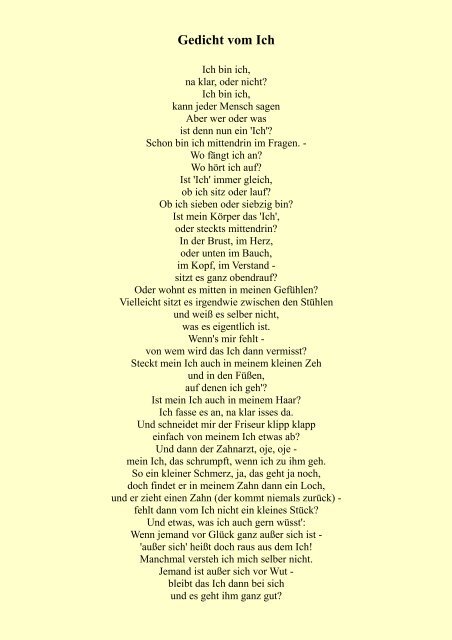 Gedicht vom Ich - Fredrik Vahle