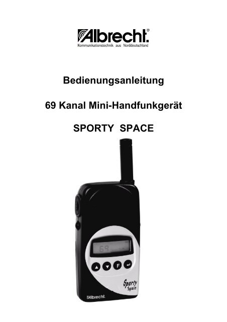 Anleitung Sporty Space - Alan-Albrecht Service-Homepage