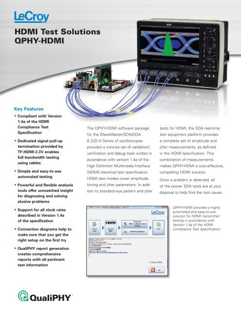 HDMI Test Solutions QPHY-HDMI - LeCroy
