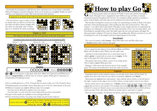 How to Play Go - Beginners Leaflet