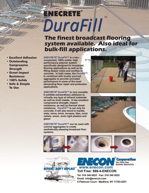 ENECRETE DuraFill Tech Sheet.cdr - Enecon