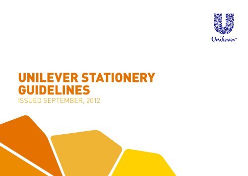 UNILEVER STATIONERY GUIDELINES - Brand Centre - Unilever