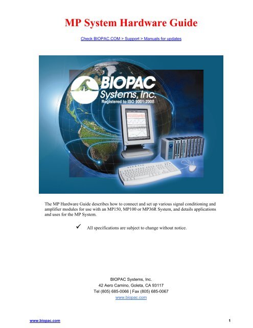 MP Systems Hardware Guide - MRRCwiki