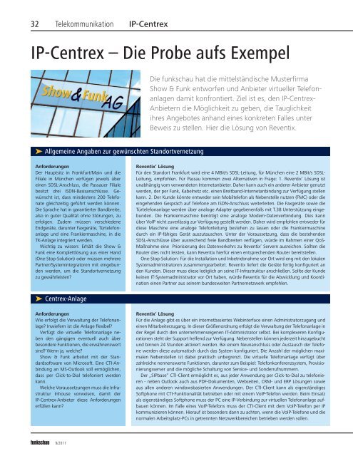 IP-Centrex – Die Probe aufs Exempel - SIPbase