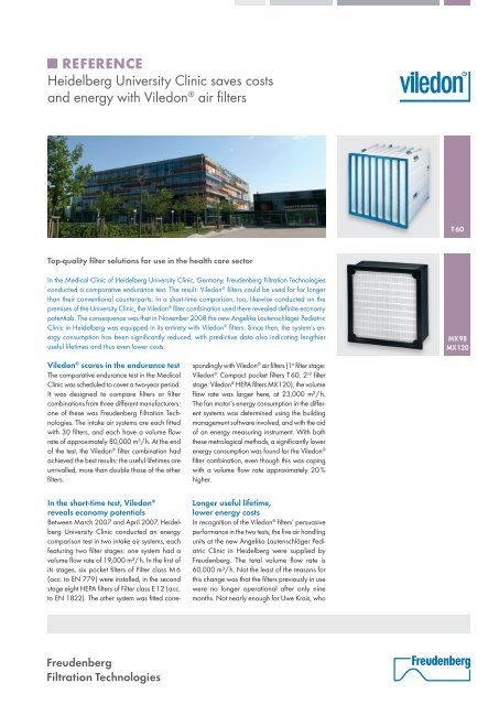 Reference Heidelberg University Clinic - Freudenberg Filtration ...