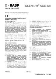 Glenium ACE 333 - TDS - BASF Admixture Systems UK
