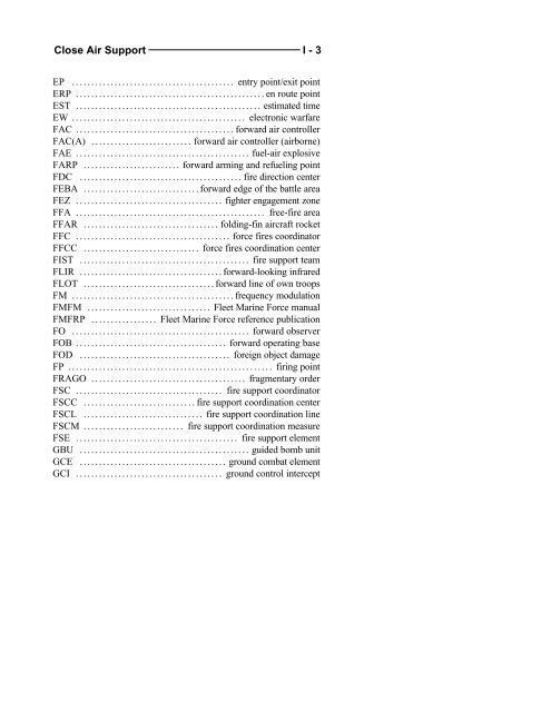 Close Air Support I - 3 E