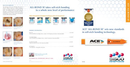 ACE® ALL-BOND SE® sets new standards in self-etch ... - Bisco, Inc.