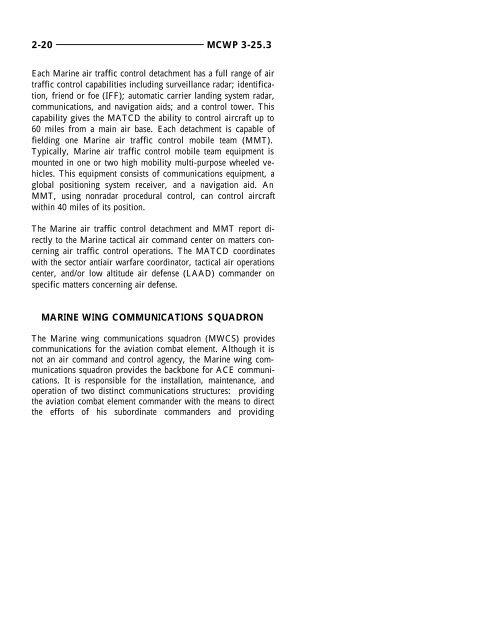 2-20 MCWP 3-25.3 Each