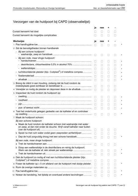 Observatielijst - Arduin