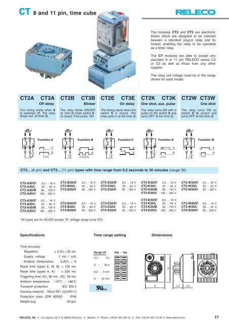 CT 8 and 11 pin, time cube CT2A CT3A CT2B CT3B CT2E CT3E ...