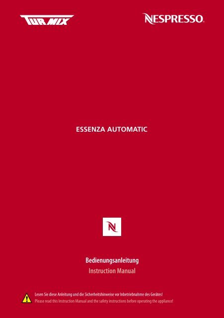 Entkalkung • Descaling - Nespresso