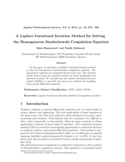 A Laplace Variational Iteration Method For Solving The
