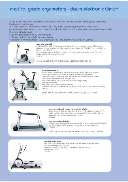 medical grade ergometers - daum electronic GmbH