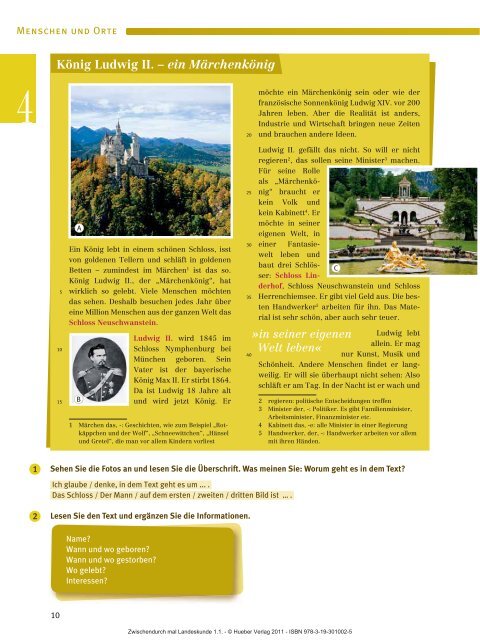 König Ludwig II. – ein Märchenkönig - Hueber