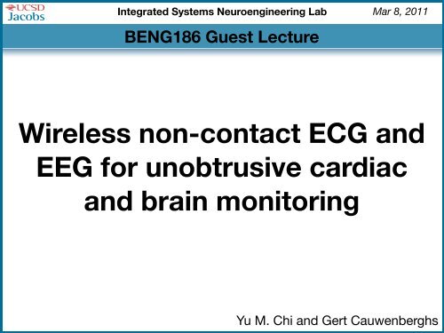 Wireless non-contact ECG and EEG for unobtrusive - Gert ...