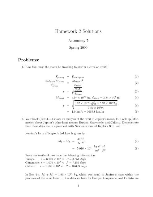 Homework 2 Solutions - iSites