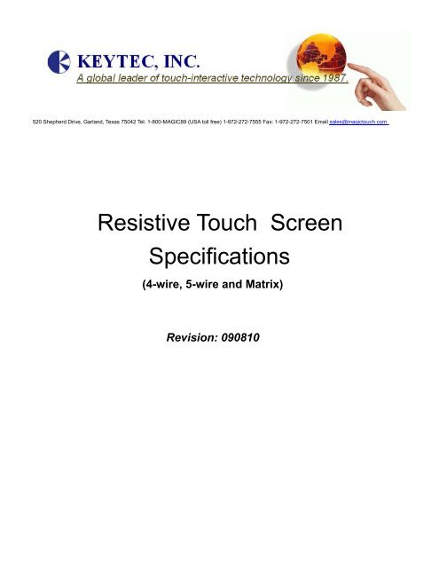 KEYTEC Resistive Touch Screen Specification.pdf
