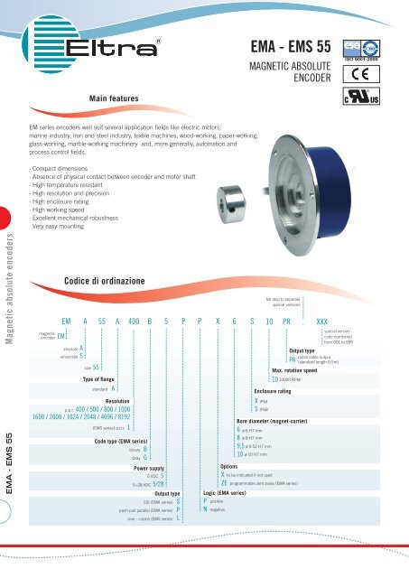 Eltra - Magnetic Absolute Encoder EMA - EMS 55