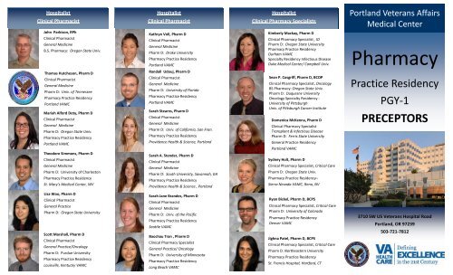 preceptors - Portland VA Medical Center