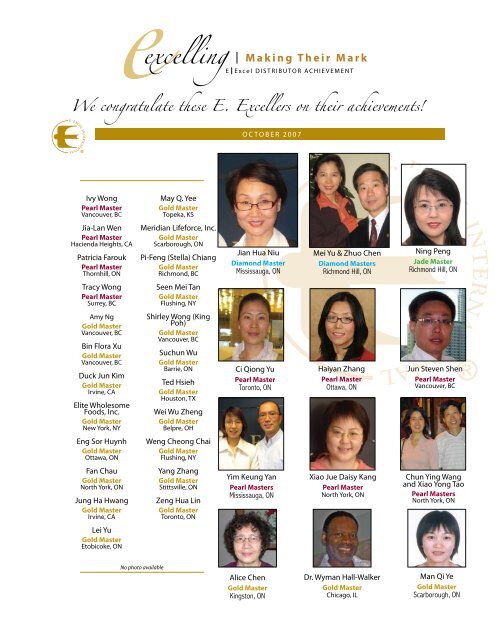 Making Their Mark - E. Excel International