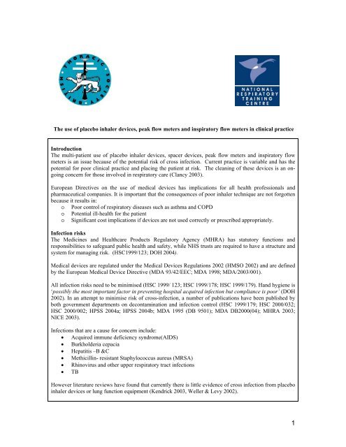 The use of placebo inhaler devices, peak flow meters ... - Brit Thoracic