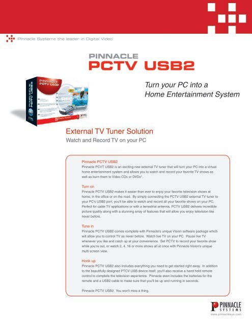 PCTV USB2 - Pinnacle