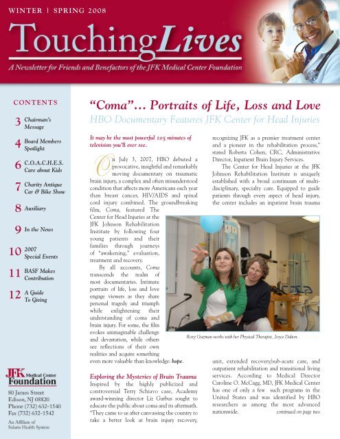 “Coma”… Portraits of Life, Loss and Love - JFK Medical Center