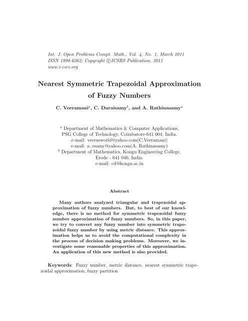 Nearest Symmetric Trapezoidal Approximation of Fuzzy Numbers