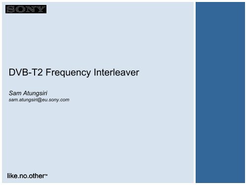 DVB-T2 Frequency Interleaver